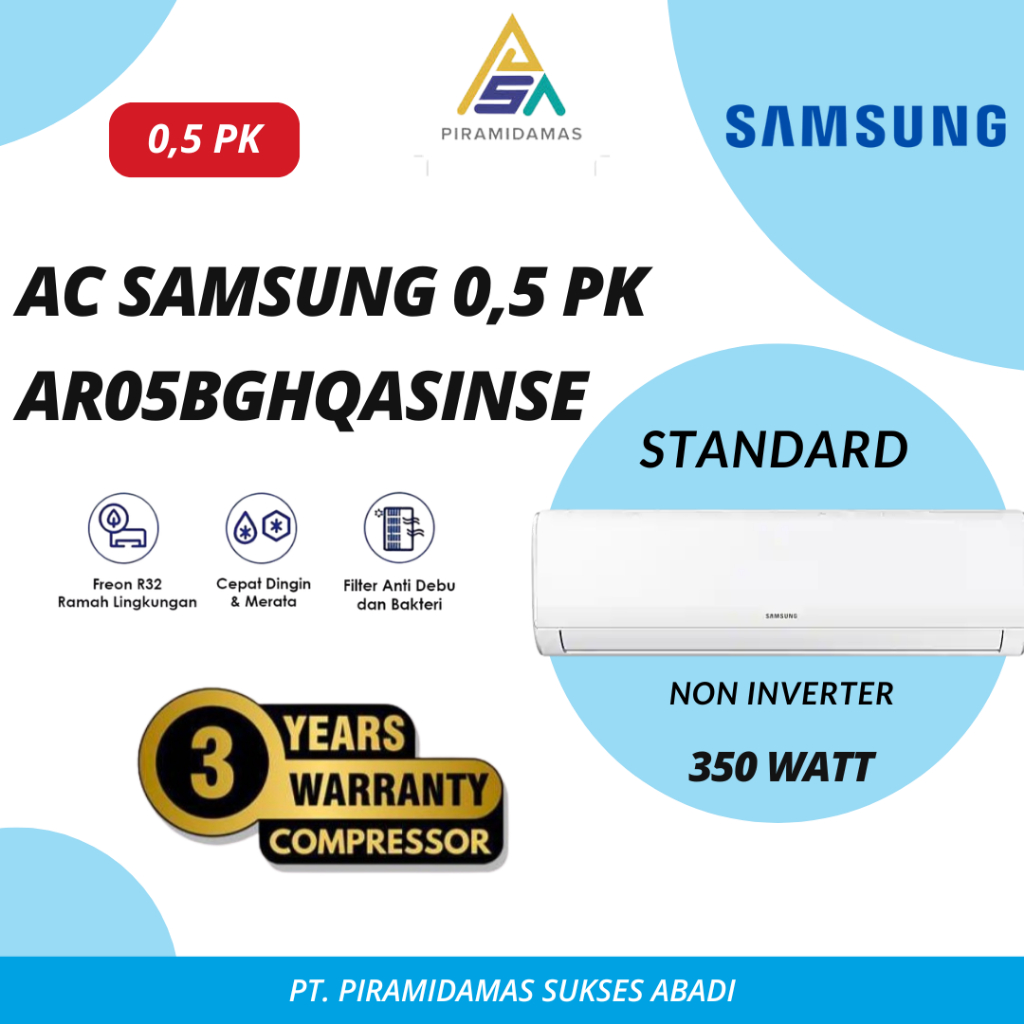 Jual AC Samsung Low Watt 1/2 PK R32 AR05BGHQ / AR 05 BGHQ | Shopee Indonesia