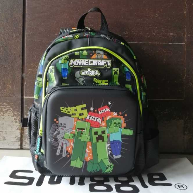 Jual Smiggle Junior character Backpack Minecraft / Tas ransel TK cowok ...
