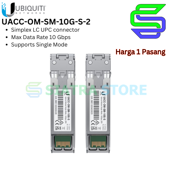 Jual Ubiquiti SFP+ UF-SM-10G-S Unifi Fiber Single Mode 10 Gbps BiDi ...