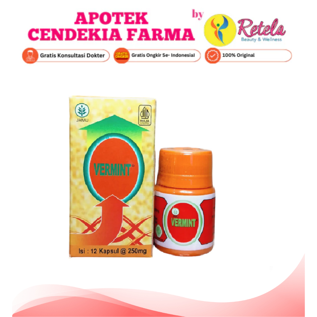 Jual VERMINT 1 BOTOL 12 CAPSUL / Obat Cacing Typhus Tipes | Shopee ...