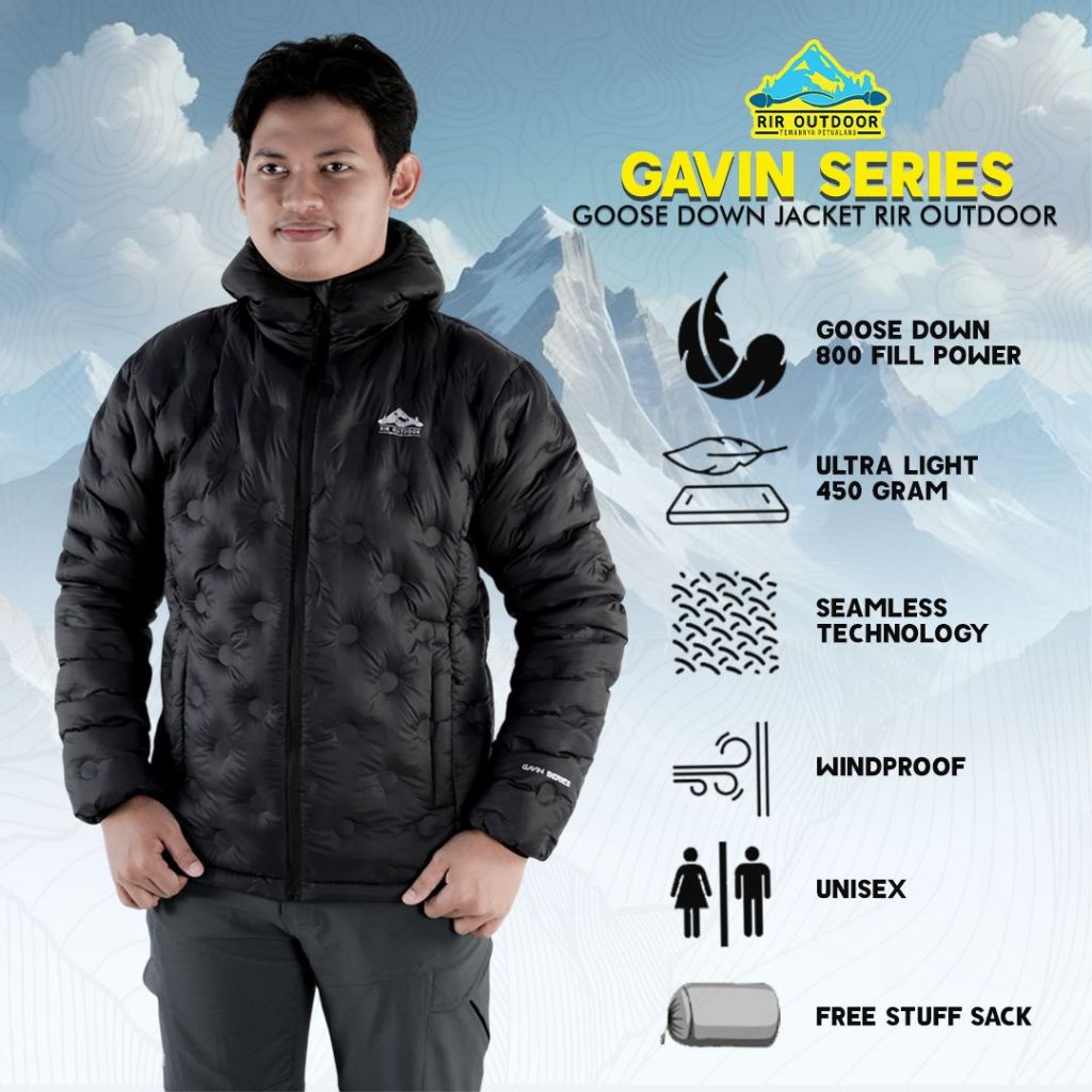Jual JAKET GUNUNG bulu angsa RIR Outdoor Gavin Series GOOSE DOWN JACKET ...