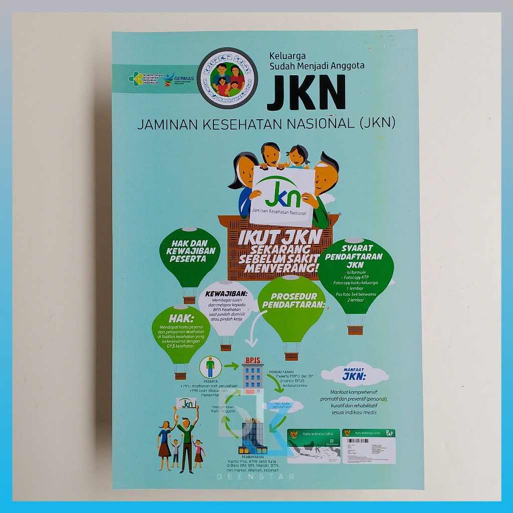 Jual Poster Jaminan Kesehatan Nasional, JKN, Keluarga Sehat, Poster 12 ...