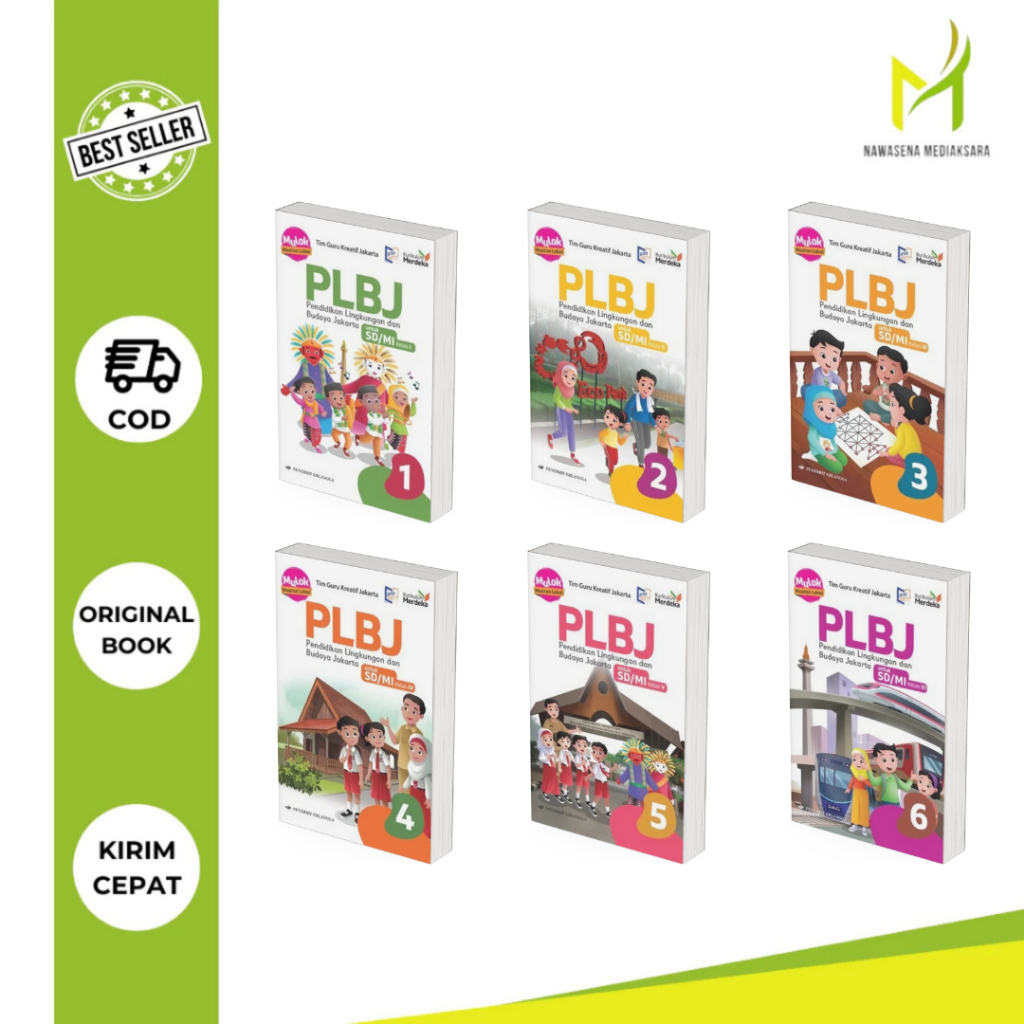 Jual Pendidikan Lingkungan dan Budaya Jakarta (PLBJ) Kelas 1 2 3 4 5 6 ...
