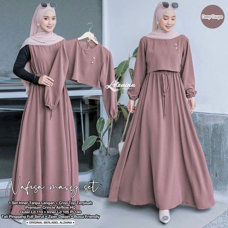 Jual langsung di kirim ! 1 set inner outer gamis remaja dewasa warna ...