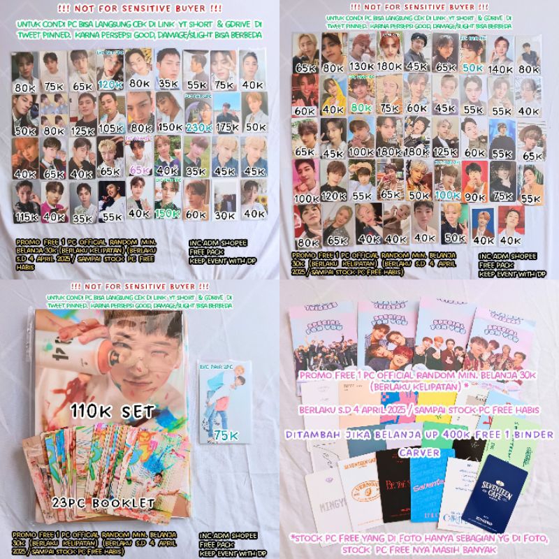 Jual [UPDATE 26.03 READ DESC] PHOTOCARD SEVENTEEN WONWOO MINGYU JEONGHAN SCOUPS HOSHI JOSHUA ...