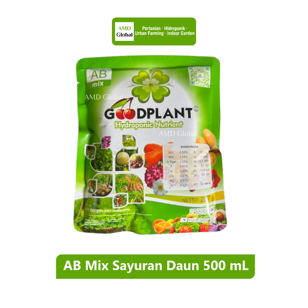 Jual Pupuk AB Mix Nutrisi Hidroponik Sayur Sayuran Daun Goodplant 500 ...
