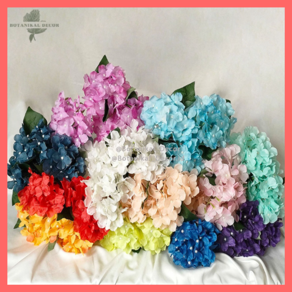 Jual Bunga Hydrangeas Bouquet Bunga Palsu Tanaman Dekorasi Rumah Sutra ...
