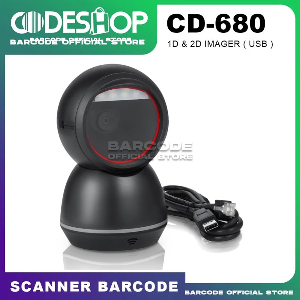Jual Scanner Barcode CD-680 Codeshop 2D Imager Auto Sense | Shopee ...