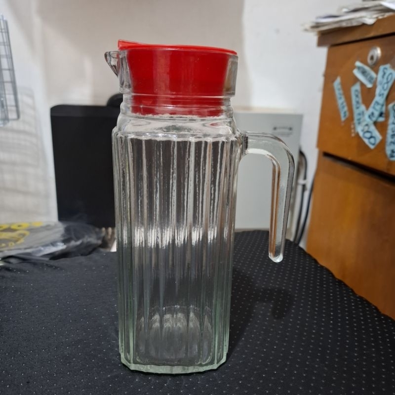 Jual Pitcher kaca 1 liter/Ceret beling modern/eskan cuka | Shopee Indonesia