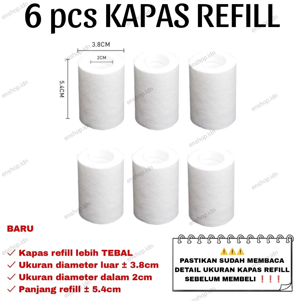 Jual PAKET 6 PCS Refill PP / Universal Refill Filter Air Shower Refill ...