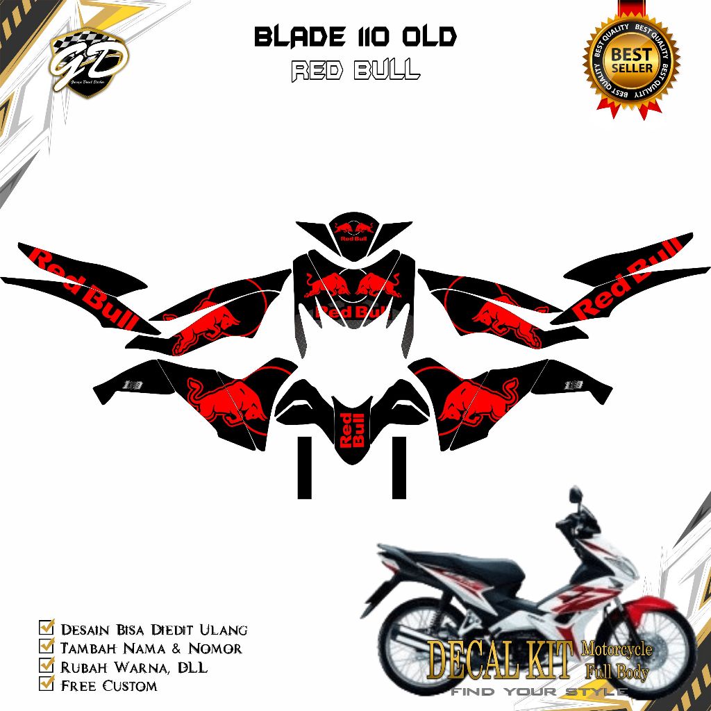 Jual Decal Blade Old Full Body Decal Blade Lama Full Body RB | Shopee ...
