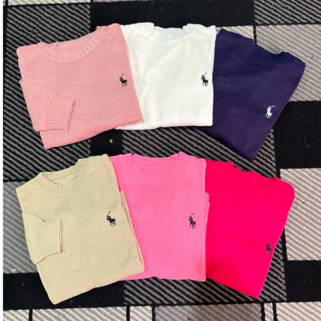 Jual Basic Polo Sweater Rajut Wanita bordir knittwear | Shopee Indonesia