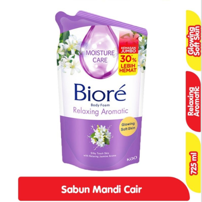 Jual Biore Sabun Mandi Cair Body Foam Relaxing Aromatic Pouch 800 ml Pack Sabun Cair / Body Wash ...