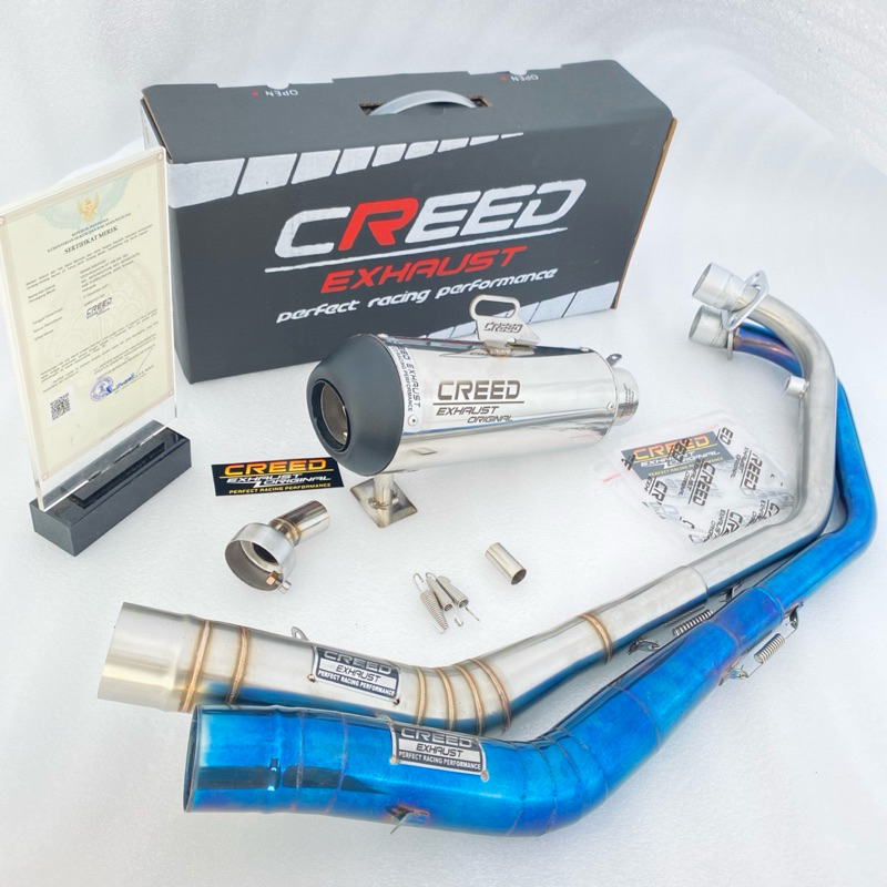 Jual knalpot CREED exhaust type SPORT GP For CBR 150 R Facelift R15 v1 ...