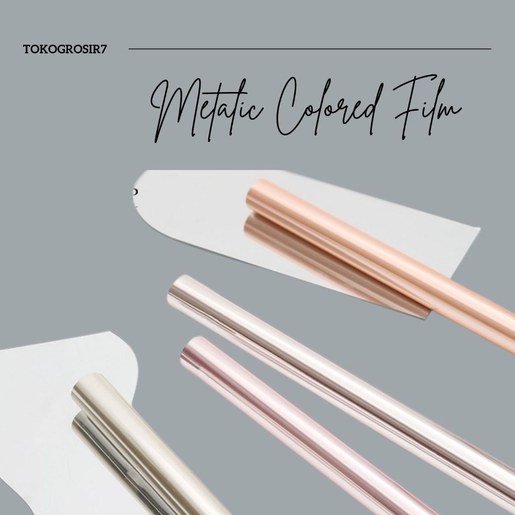 Jual KERTAS BUKET METAL COLORED FILM PREMIUM WRAPPING PAPER /KERTAS ...