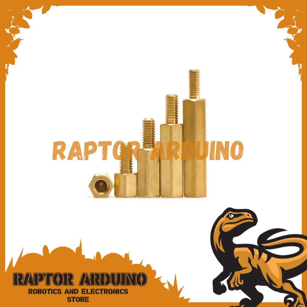 Jual Spacer besi M2x5+4 0,5 Cm 0,5cm 5mm 5 mm Kuningan Male Female M2 ...