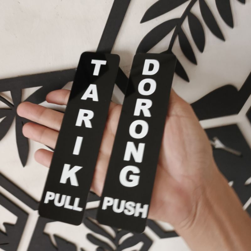 Jual Sign Akrilik PUSH PULL TARIK DORONG 15 x 4cm | Shopee Indonesia