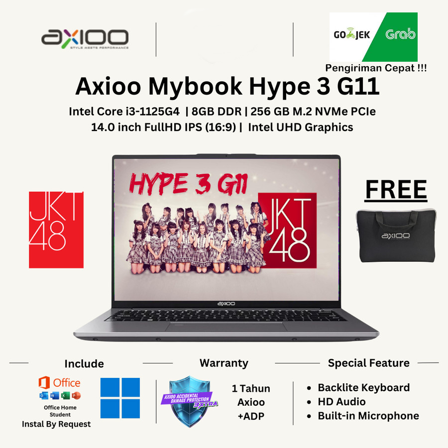 Jual Axioo Hype 3 G11 Gen 11 Intel Core i3-1125G4 RAM 8GB 256GB SSD 14" FHD IPS | Shopee Indonesia
