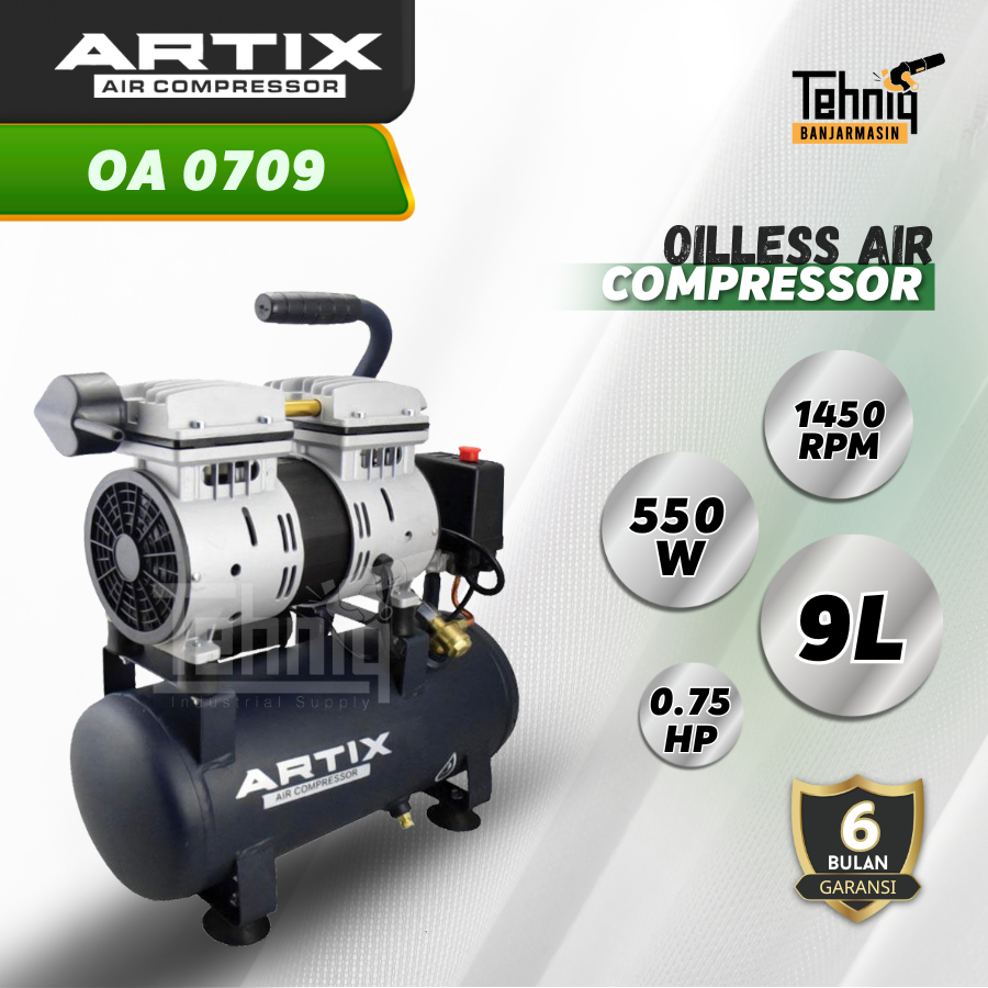 Jual Kompressor Tanpa Oli ARTIX OA 07-09 Oilless Air Compressor Listrik ...