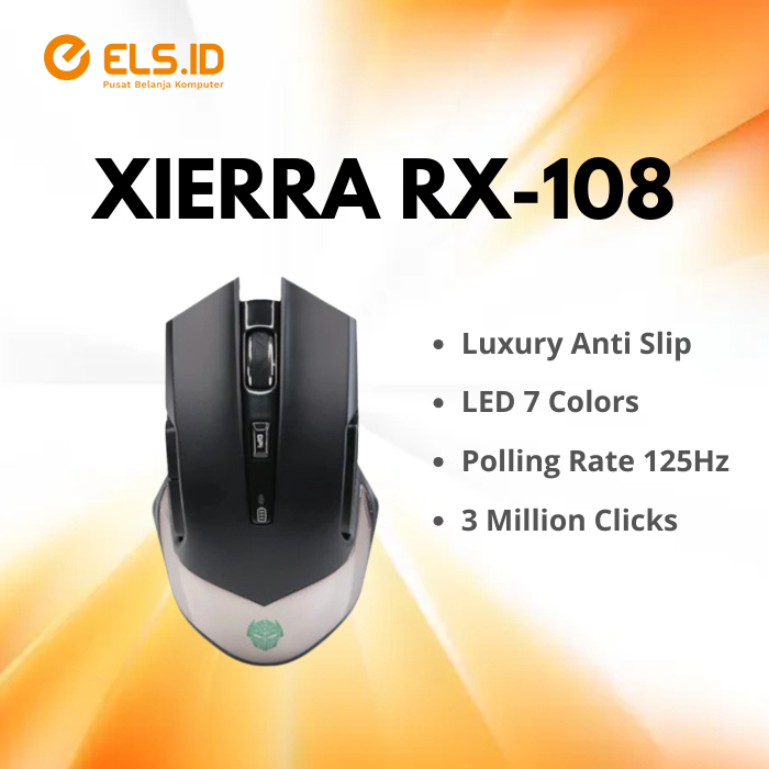 Jual Rexus Xierra RX-108 Mouse Gaming Wireless LED 7 Colors | Shopee ...
