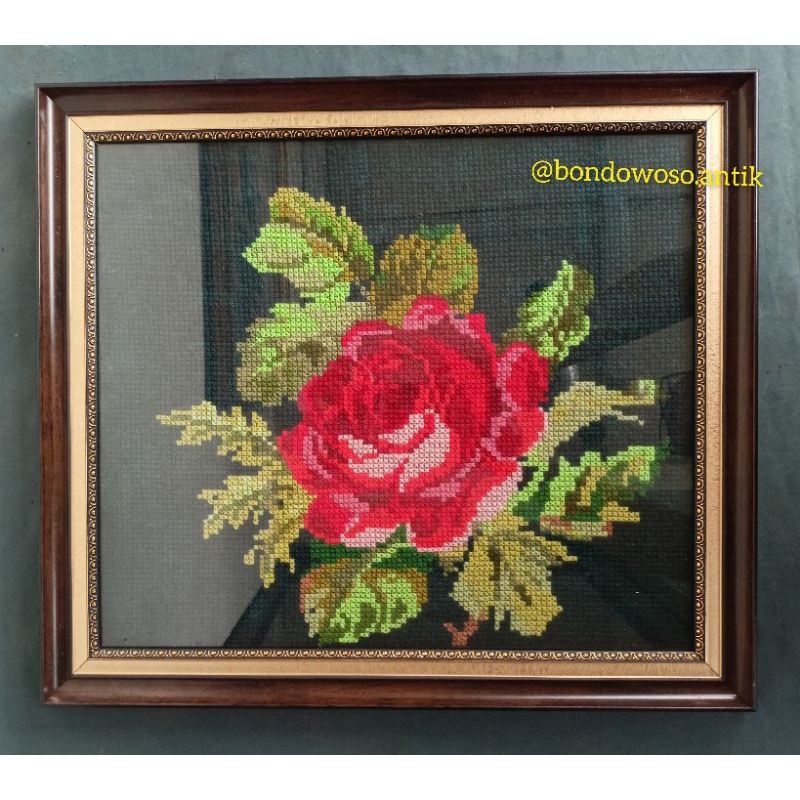 Jual Kristik jadul motif bunga mawar | Shopee Indonesia