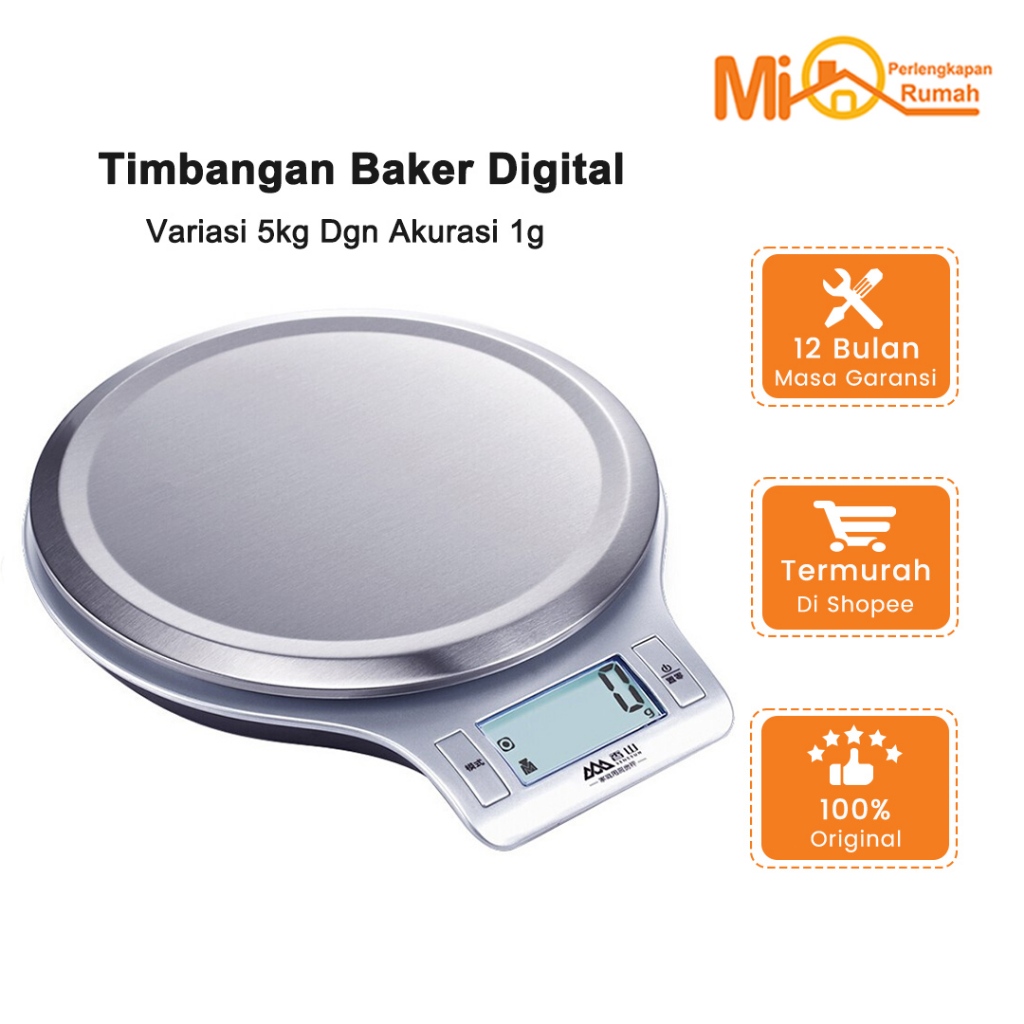 Jual Camry Timbangan Dapur Digital Alat Timbang Kapasitas 5KG | Shopee ...