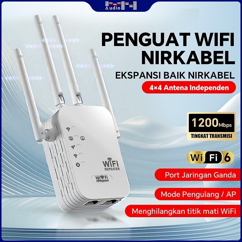 Jual WiFi Repeater 4/6 Antenna / Penguat WiFi Jarak Jauh / WiFi Extender Jarak 500 meter / WiFi ...
