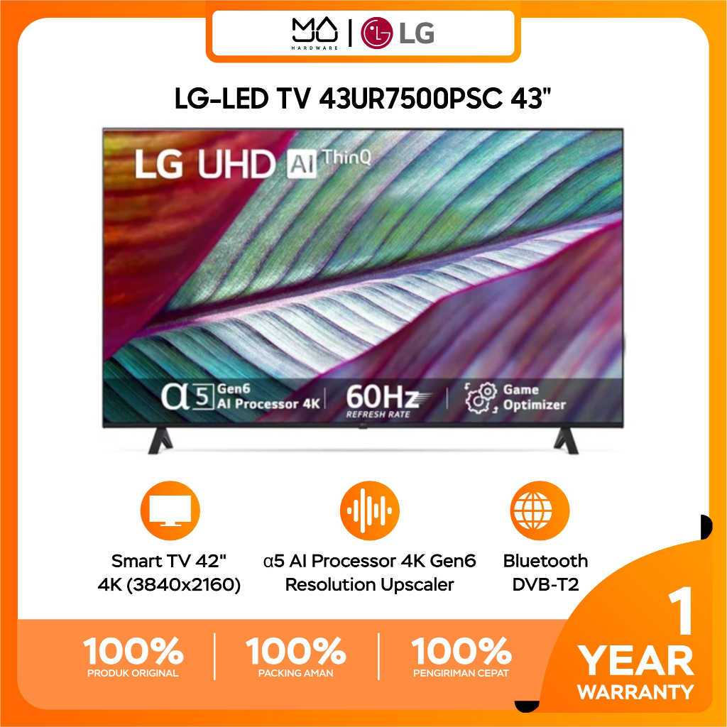Jual LG Televisi / SMART TV UHD 4K 43" - 60Hz Dengan AI ThinQ HDR10 ...