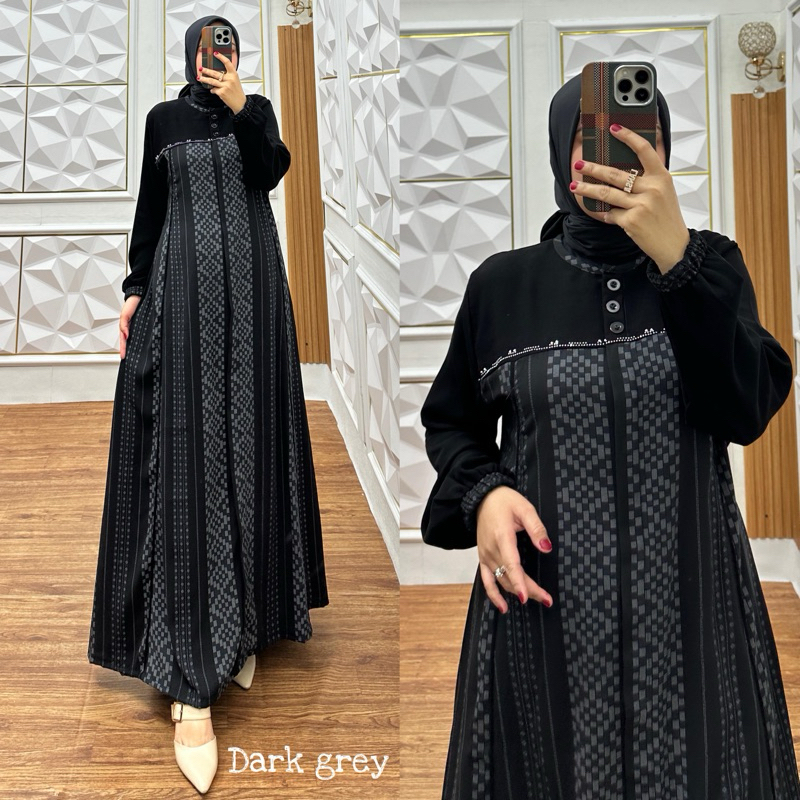Jual C002 Gamis Abaya Premium / Gamis Salur Premium / Gamis Terbaru / Gamis Hitam | Shopee Indonesia
