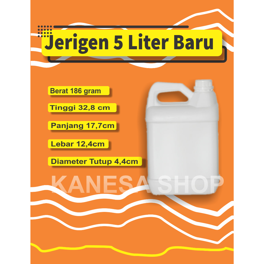 Jual JERIGEN 5 LITER BARU HDPE NATURAL / JERIGEN 5 LITER / JIRIGEN ...