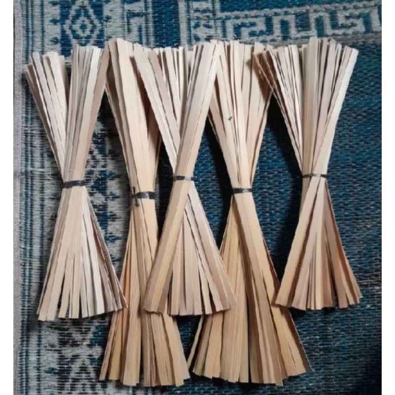 Jual iratan bambu halus bahan kerajianan anyaman bambu ready 100pcs ...