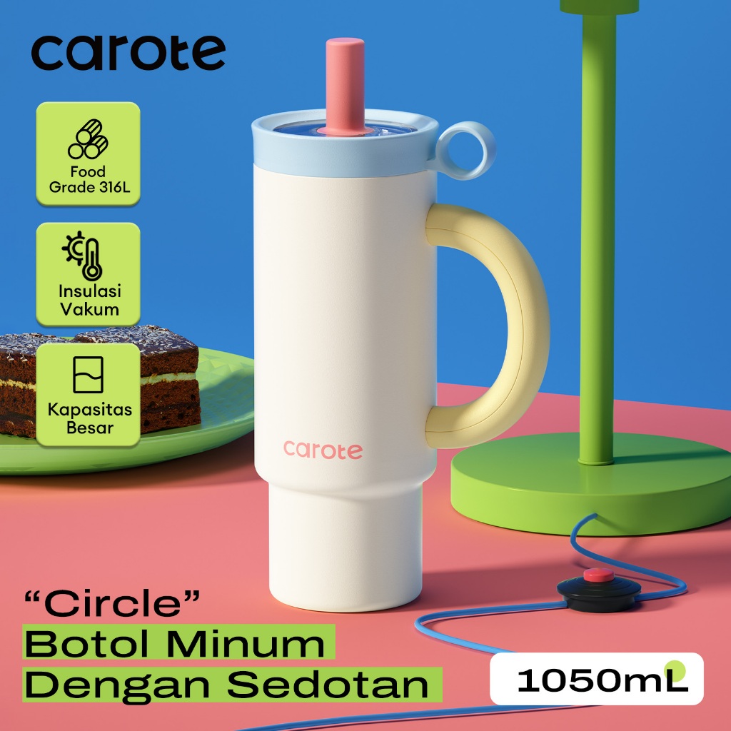 Jual CAROTE Tumbler Botol Minum 1050 ml Stainless Steel 316 Dengan ...