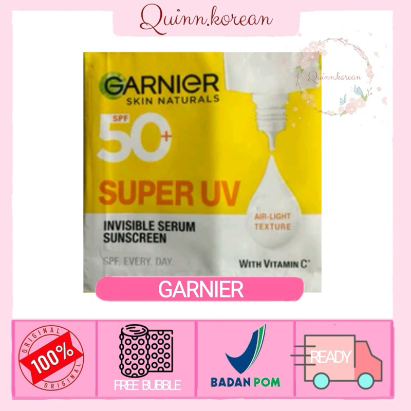 Jual Garnier Super UV Invesible Serum Sunscreen SPF50 1,5ml | Shopee Indonesia