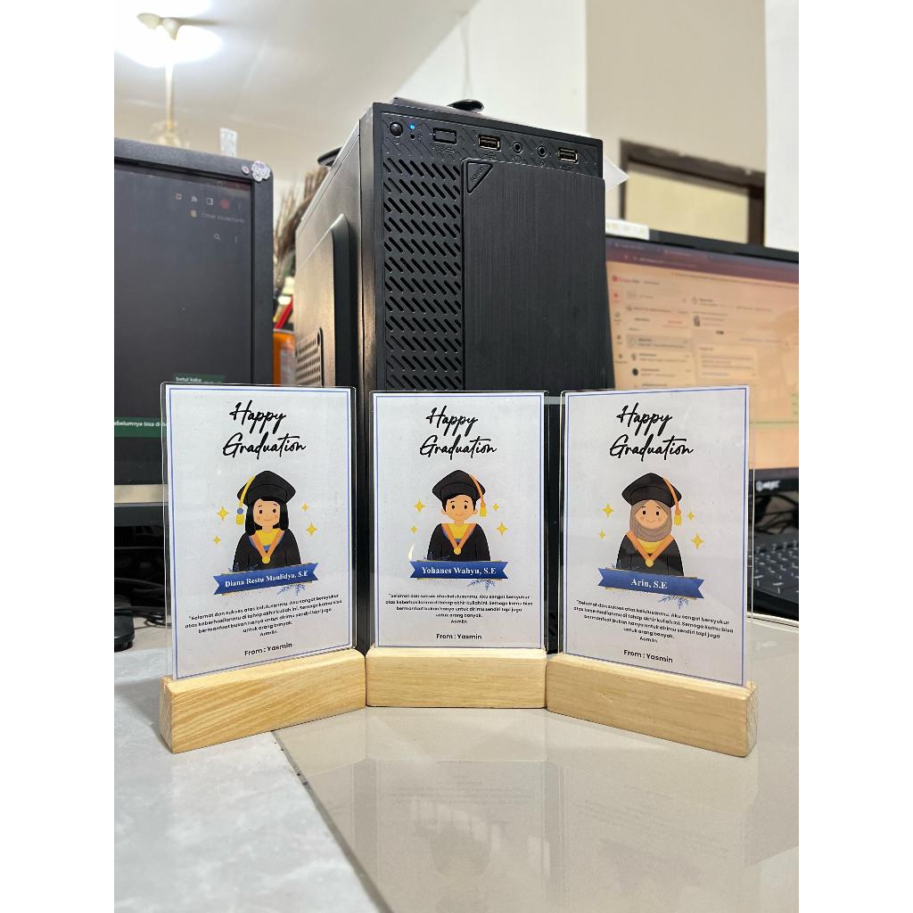 Jual PLAKAT AKRILIK WISUDA NEW UK 15X10 TEBAL 2MM TATAKAN KAYU | Shopee ...