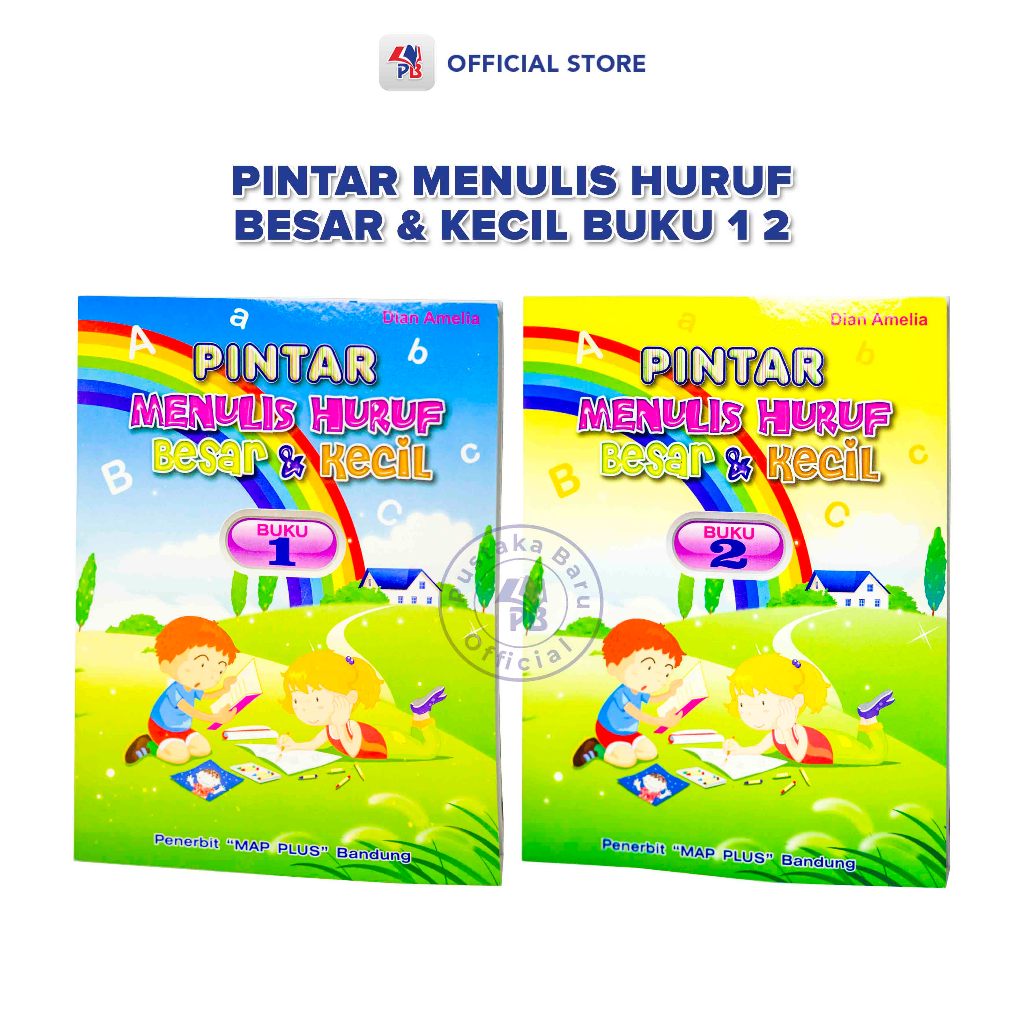 Jual Buku Anak Pintar Menulis Huruf Besar dan Kecil 1 Dan 2 / MAP PLUS ...