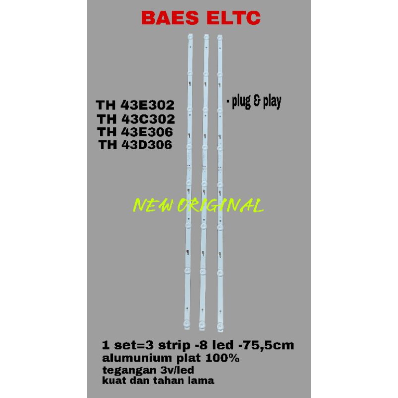 Jual BACKLIGHT-TV-LED-PANASONIC-TH-43E302-TH-43C302-TH-43D306-TH-43E306 ...