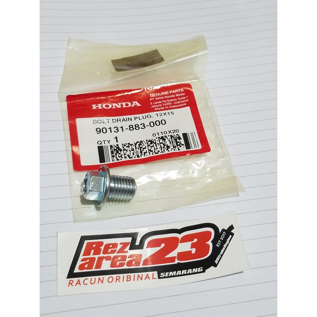 Jual Baut pembuangan tap oli plug drain 12 x 15 honda adv 150 160 beat ...