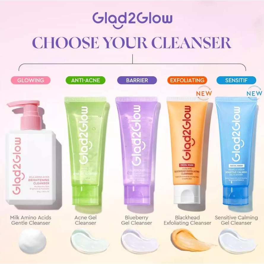 Jual ️Domestika ️ Glad2Glow CLEANSER SERIES - FACEWASH - PERFECT VITA C ...