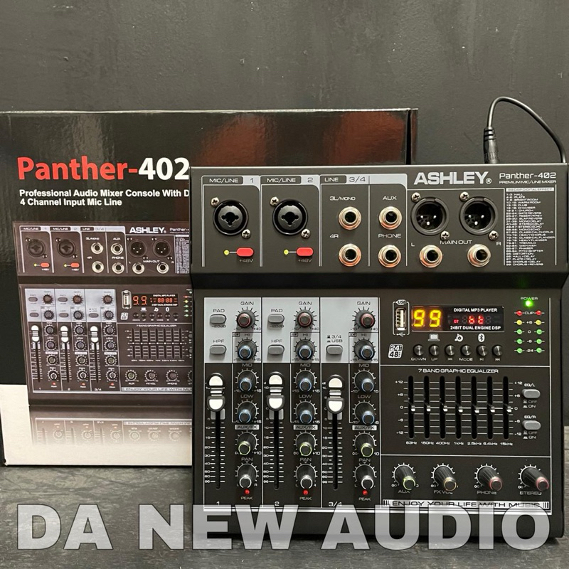 Jual mixer ashley phanter 402 original 4 channel bluetooth Ashley Phanter402 | Shopee Indonesia