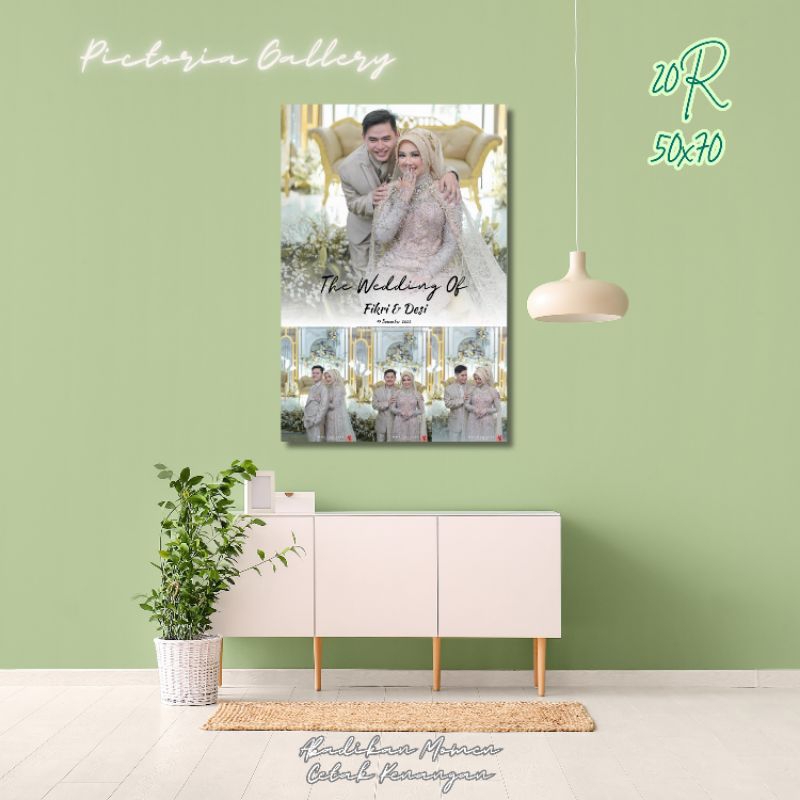 Jual Cetak Foto 20R 50x70 Custom Sign In Wedding + Bingkai HMR / MDF ...
