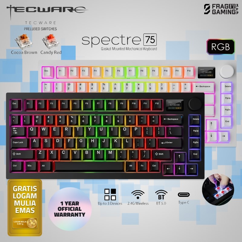 Jual Tecware Spectre 75 / Spectre75 / Spectre Wireless Gaming Keyboard ...