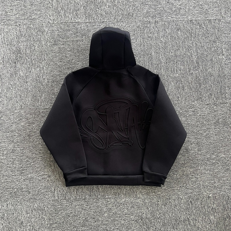 Jual Syna World - Neoprene Embossed Zip Hoodie Black | Shopee Indonesia