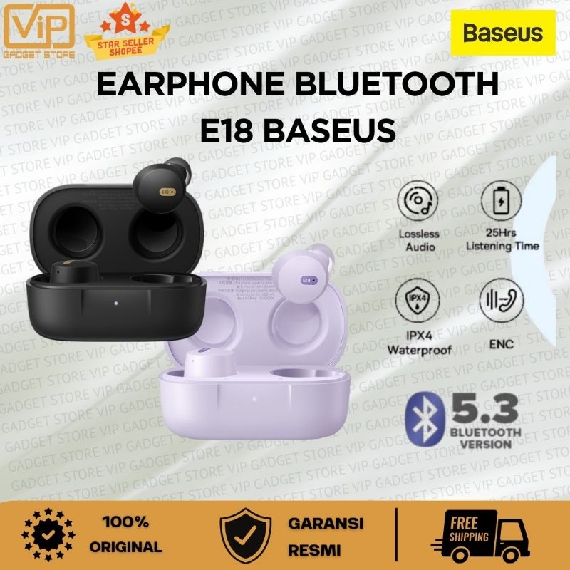 Jual TWS True Wireless Earbuds Baseus Bowie E18 Headset Bluetooth IPX4 ...