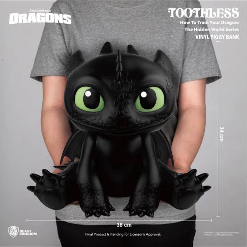Jual Beast Kingdom Toothless How to Train Your Dragon Figure Piggy Bank ...