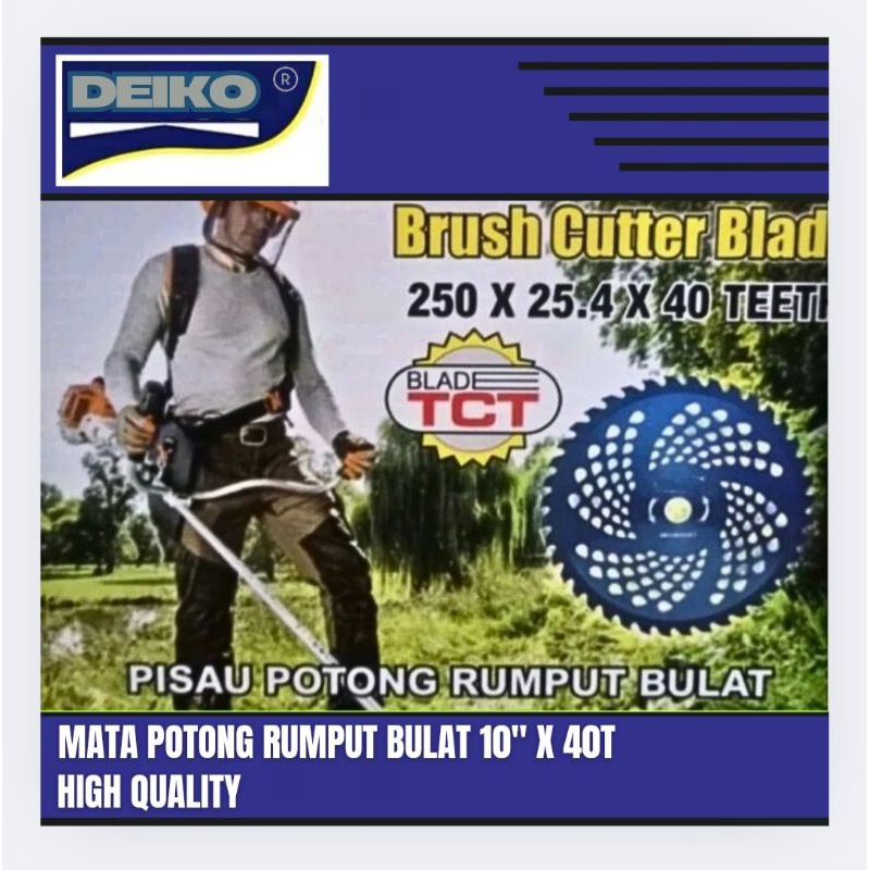 Jual Mata Potong Rumput Mata Pisau Potong Rumput Bulat 10" Deiko ...