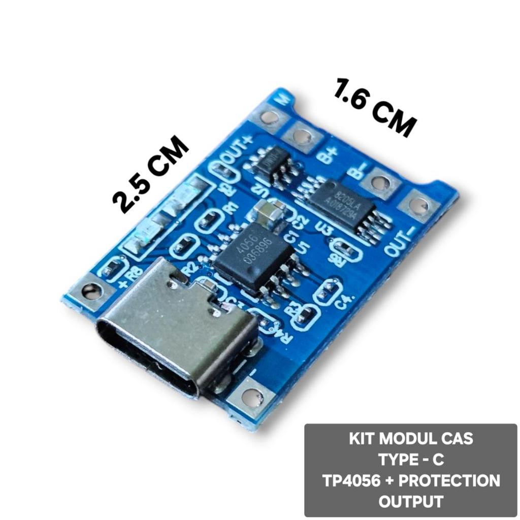 Jual KIT Modul Charger Type C + Protec 5V TP4056 / Lithium Battery ...