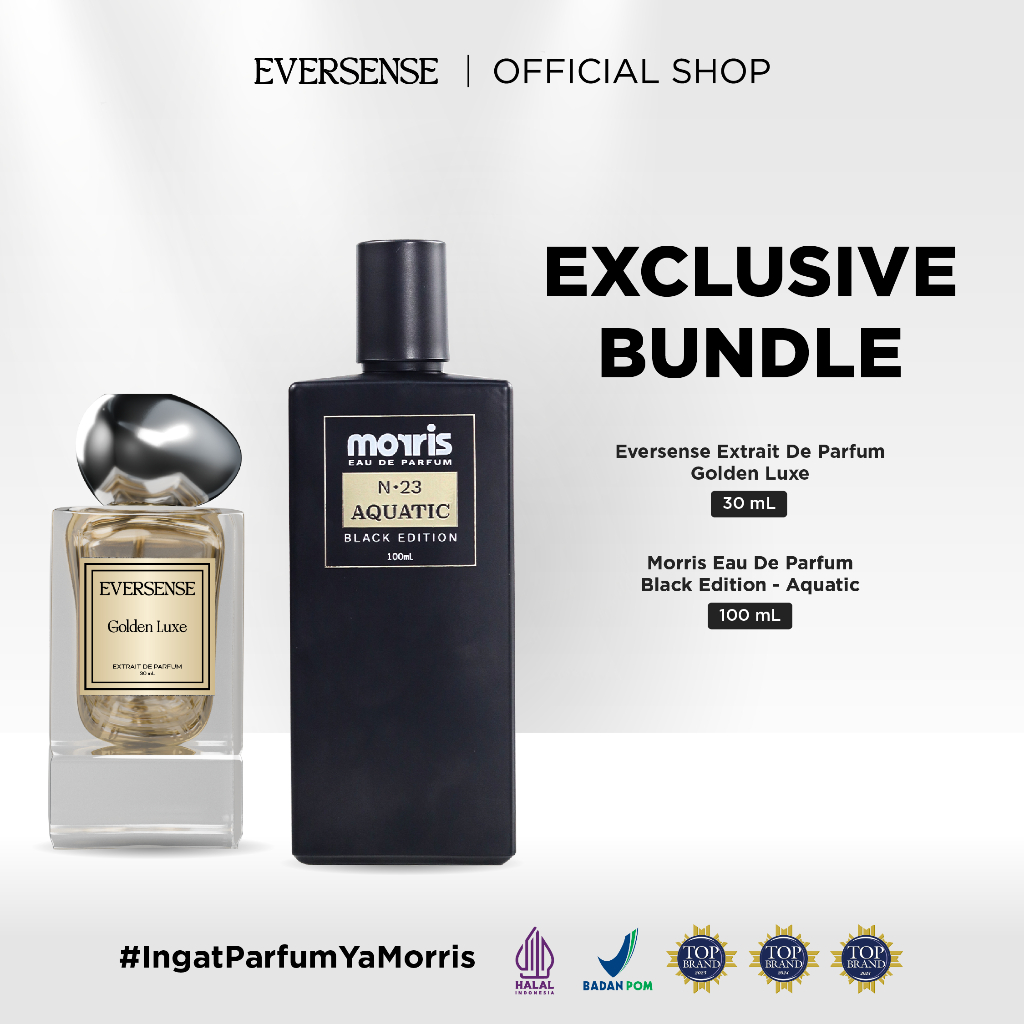 Jual EVERSENSE GOLDEN LUXE 30ml X MORRIS BLACK EDITION AQUATIC 100ml ...