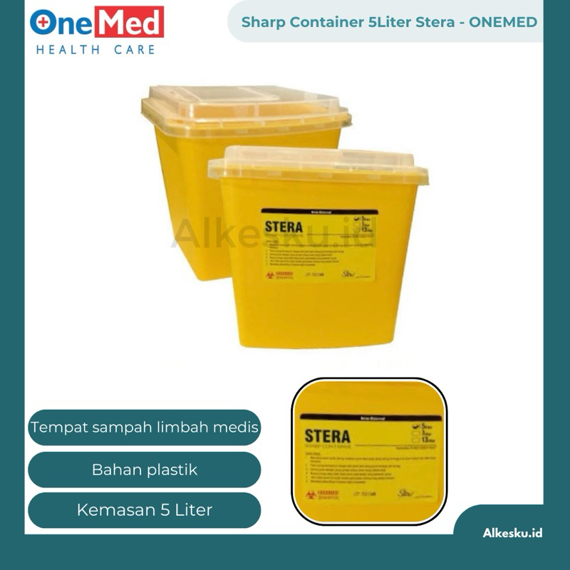 Jual ONEMED - Tempat Sampah Medis / Sharp Container 5liter Stera ...