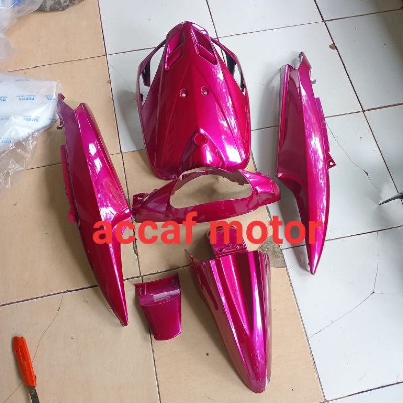 Jual cover full body halus Yamaha Mio sporty warna merah candy ...
