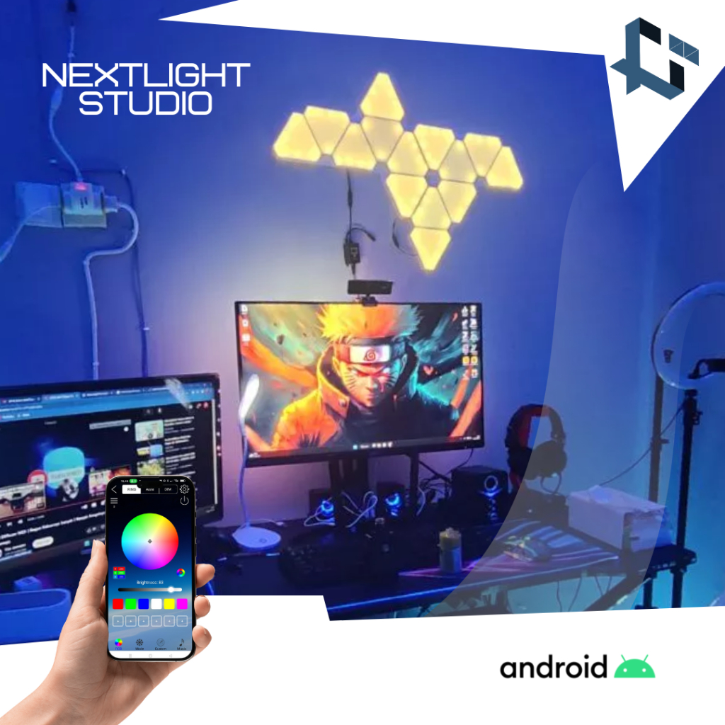 Jual Lampu Gaming RGB Segitiga | Lampu Led Light Panel Room | Lampu ...